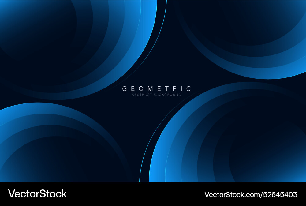 Dark blue abstract background with geometric Vector Image
