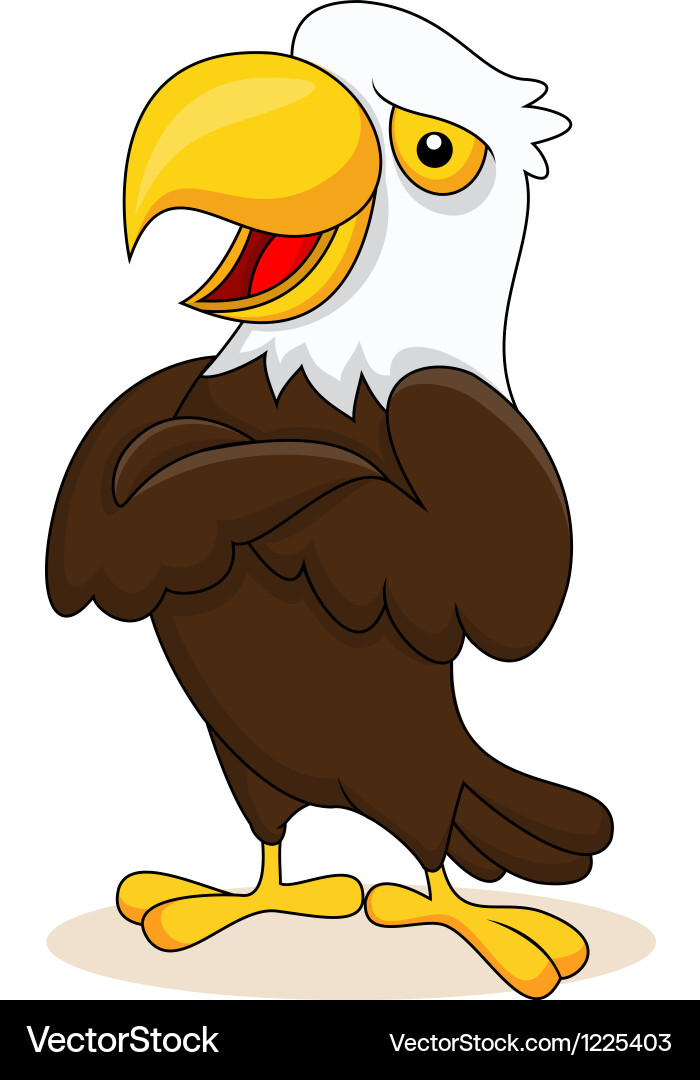 Eagle cartoon posing Royalty Free Vector Image