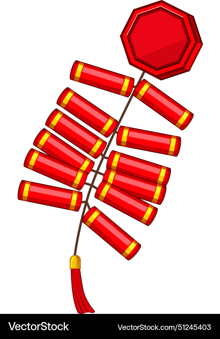 Element chinese firecracker cartoon Royalty Free Vector