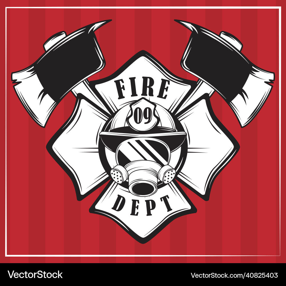 Fire Department Emblem Royalty Free Vector Image