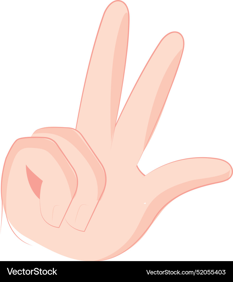 Hand gesture sign language Royalty Free Vector Image