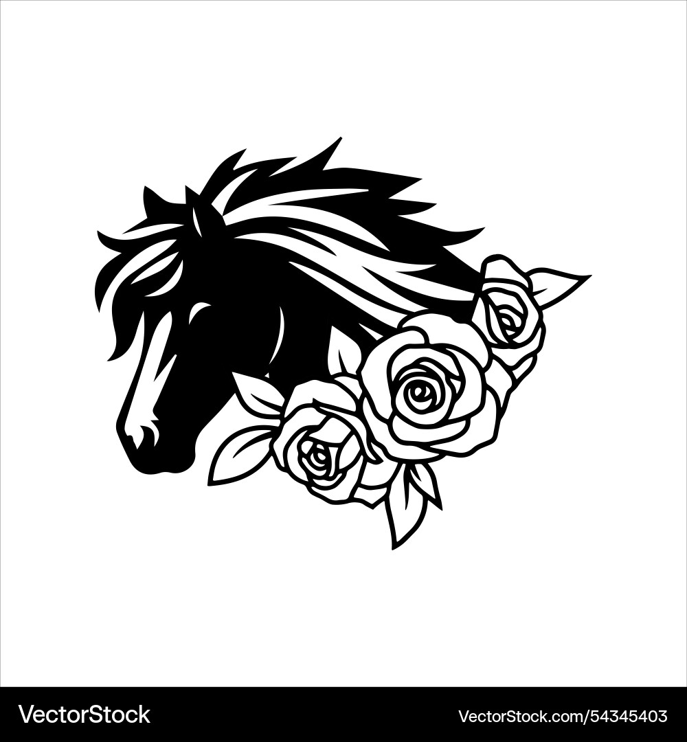 Pferd Gesicht svg Lizenzfreies Vektorbild - VectorStock
