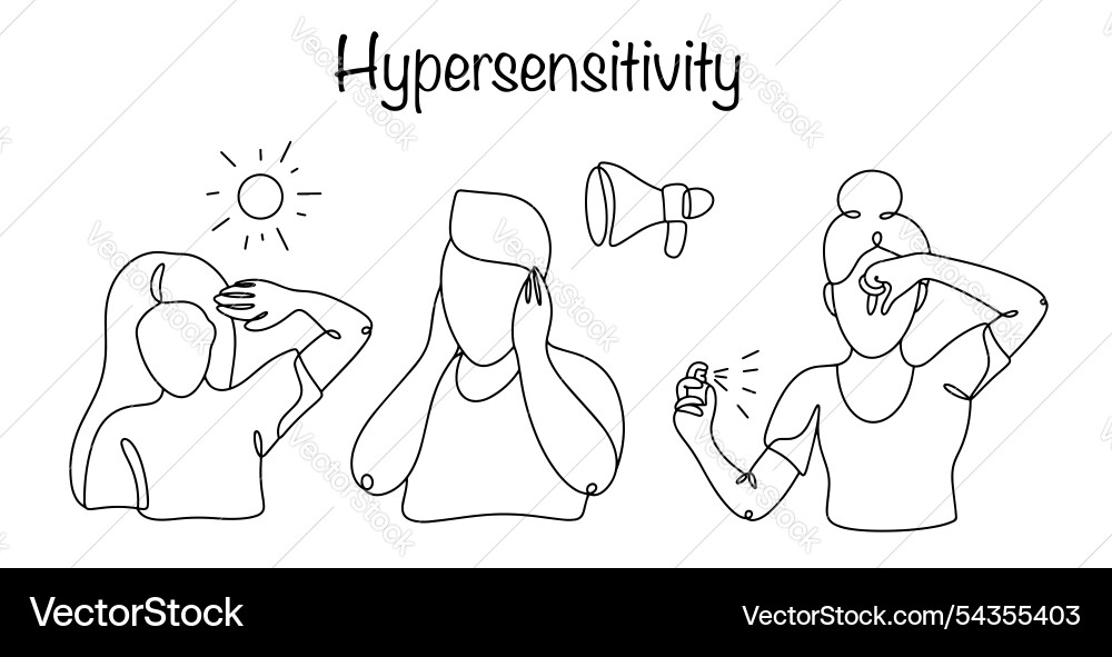 Hypersensitivity Royalty Free Vector Image - VectorStock