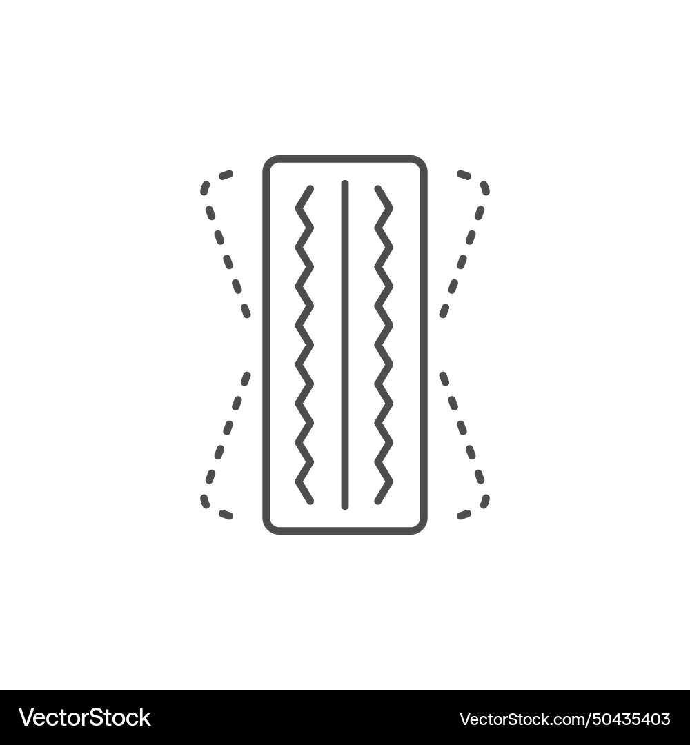 Wheel balancing line outline icon Royalty Free Vector Image