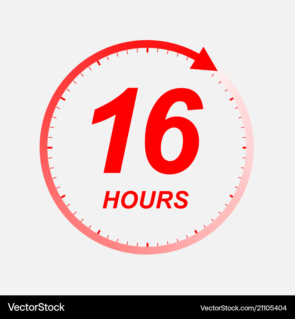 16 hour icon Royalty Free Vector Image - VectorStock