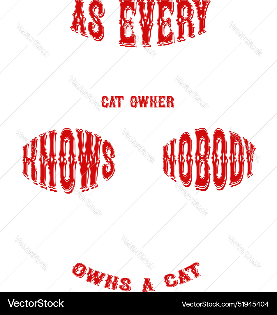 Cat owner Royalty Free Vector Image - VectorStock