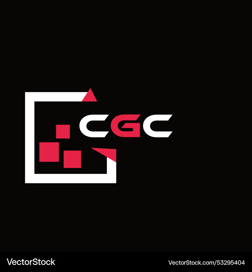 Cgc creative minimalist letter logo unique Vector Image