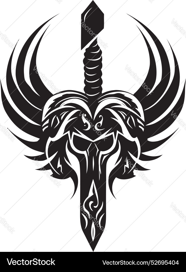 Crusaders cleaver axe emblem graphics minotaur Vector Image