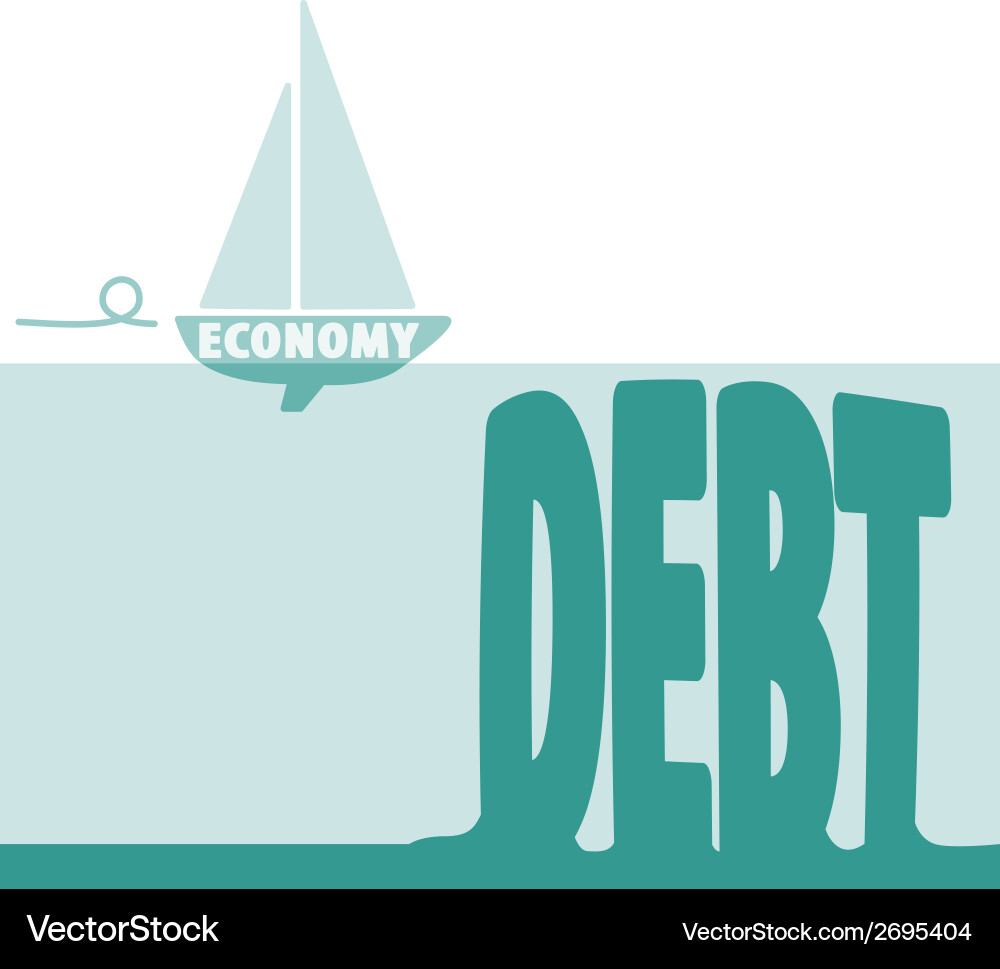 Economy and debt Royalty Free Vector Image - VectorStock