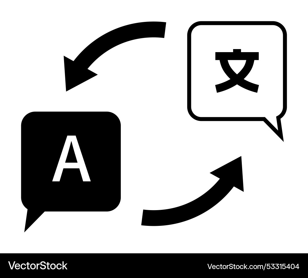 Language translation and communication between Vector Image