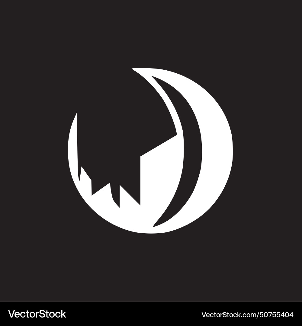 Logo - black and white Royalty Free Vector Image