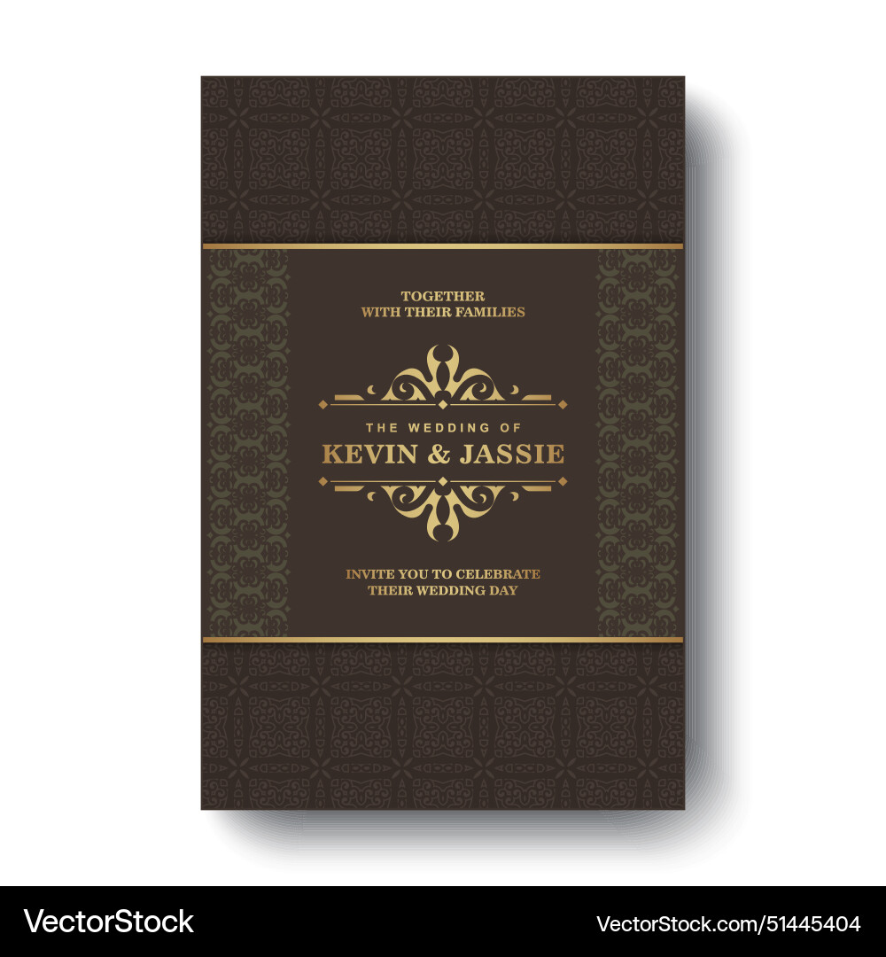 Luxury invitation card design vintage style Vector Image