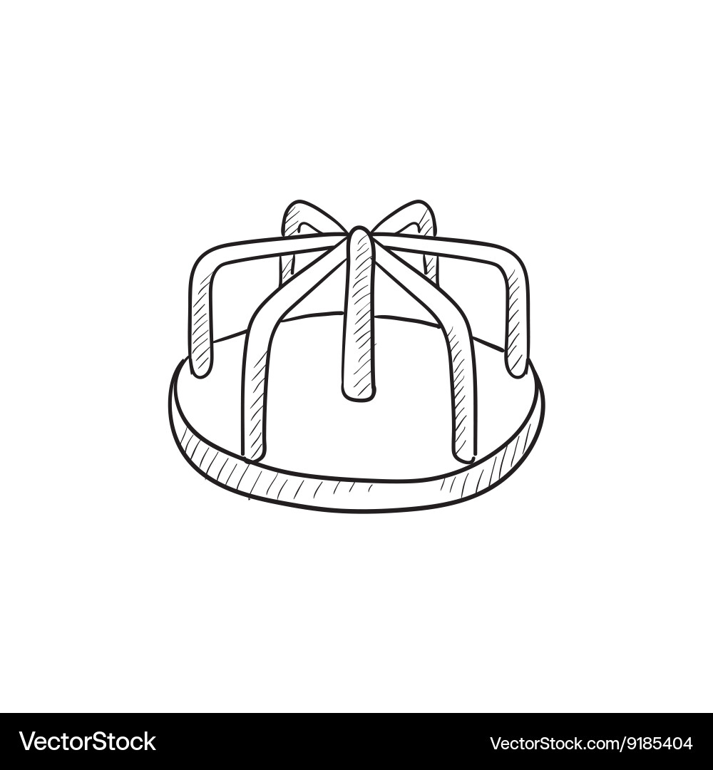 Merry-go-round sketch icon Royalty Free Vector Image