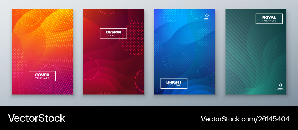Minimal modern cover design dynamic colorful Vector Image