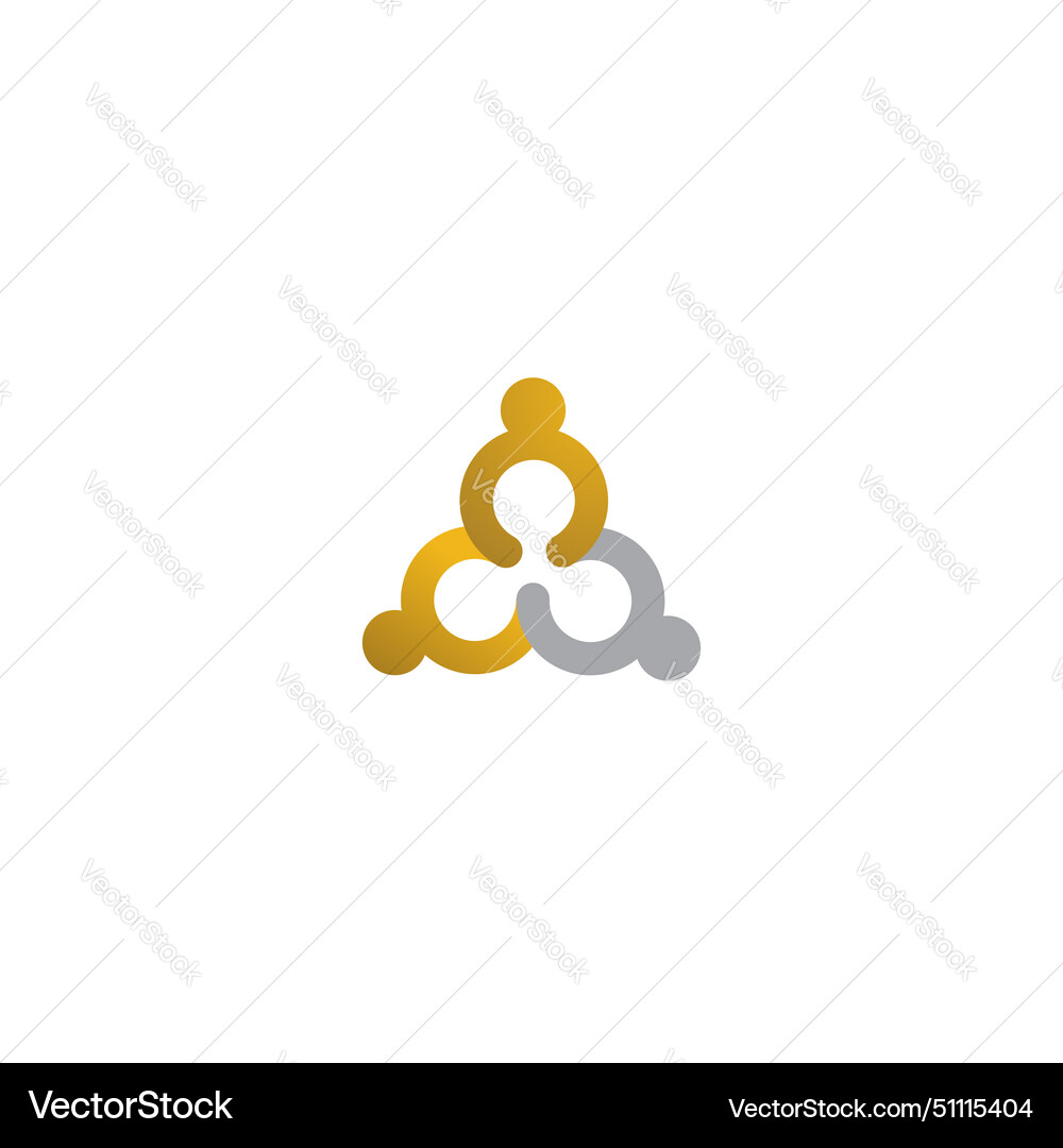 Triangle logo biotechnology Royalty Free Vector Image
