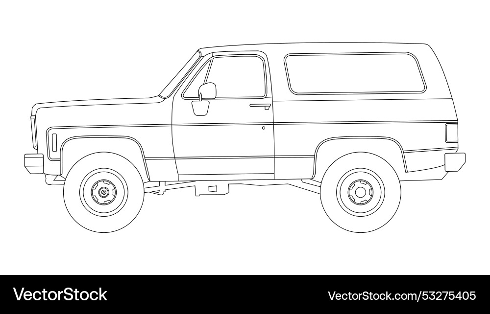 Chevrolet blazer k5 1972 Royalty Free Vector Image