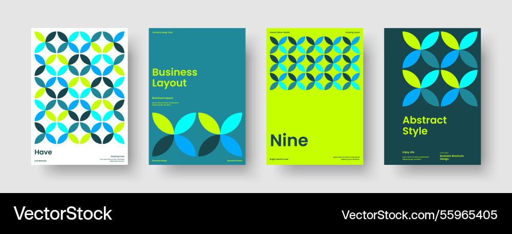 Geometric brochure design isolated business Vector Image