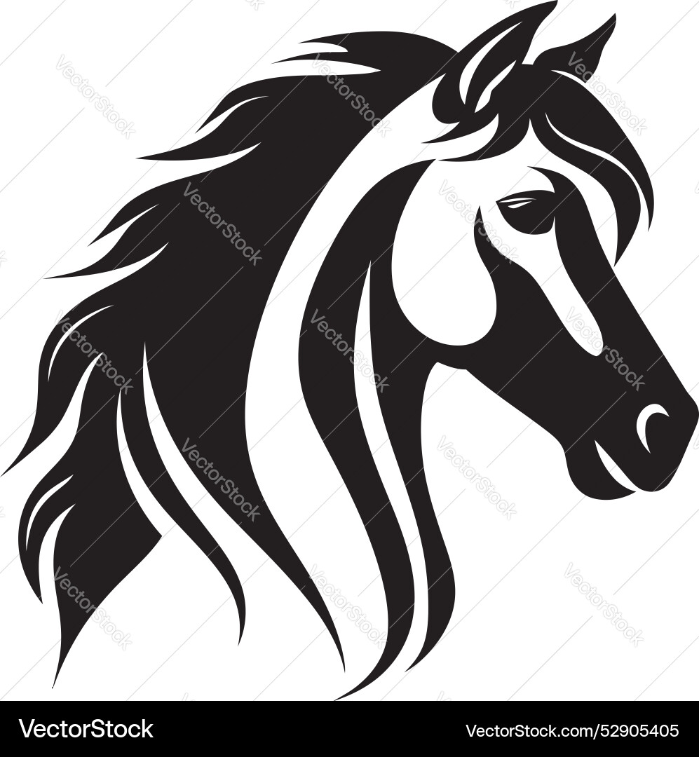 Iconic stallion majesty monochrome design Vector Image