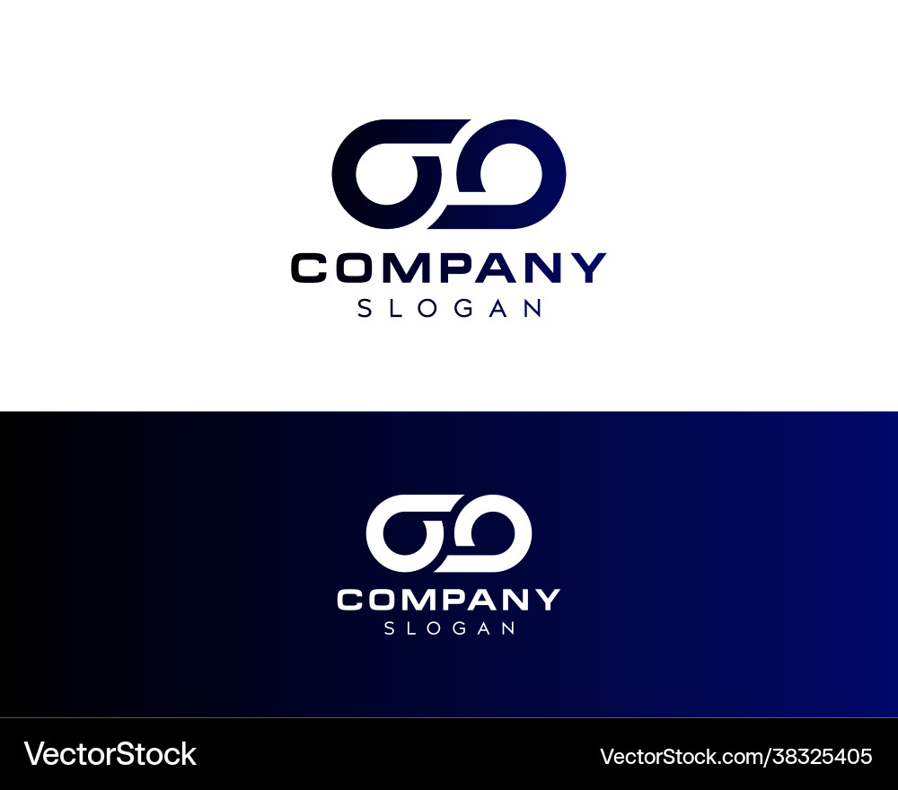 Infinity logo design-letter oo design Royalty Free Vector