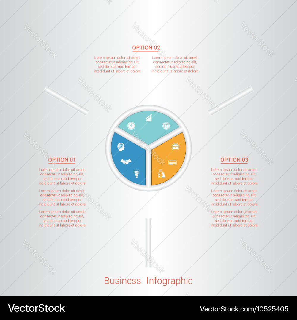 Pie infographic 3 Royalty Free Vector Image - VectorStock