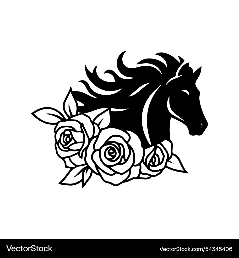 Pferd Gesicht svg Lizenzfreies Vektorbild - VectorStock