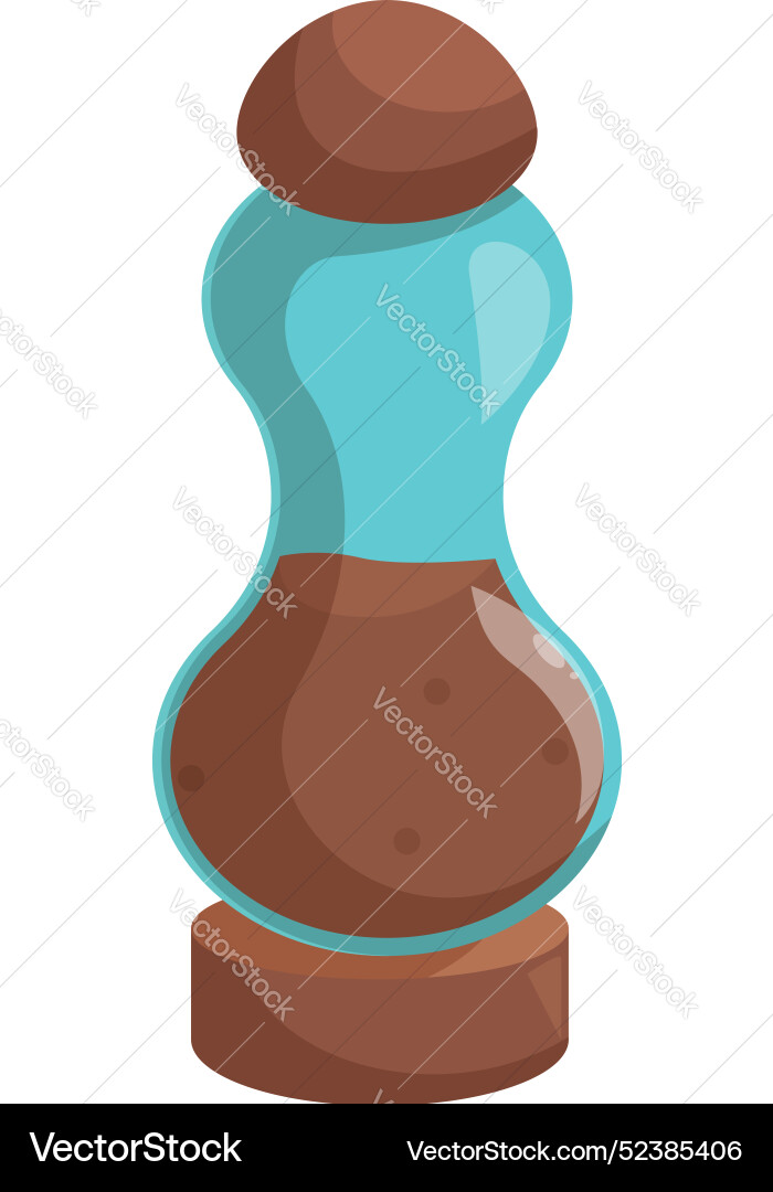 Hourglass shaped glass container holding brown Vector Image