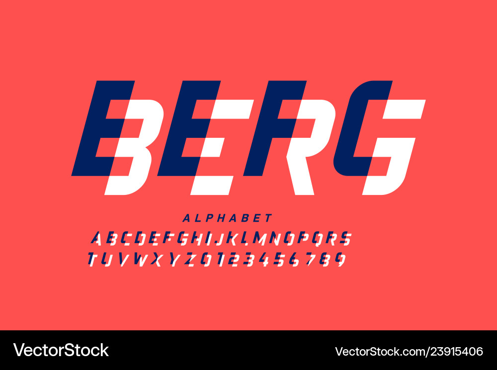 Modern font design Royalty Free Vector Image - VectorStock