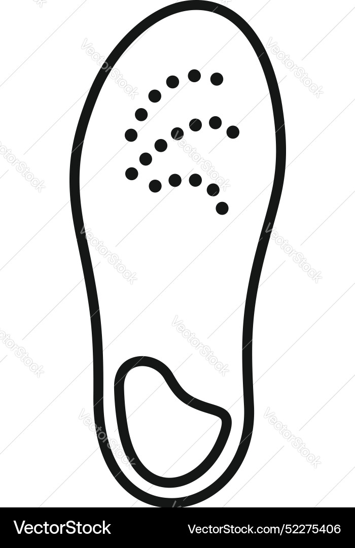 Orthopedic insole providing arch support Vector Image