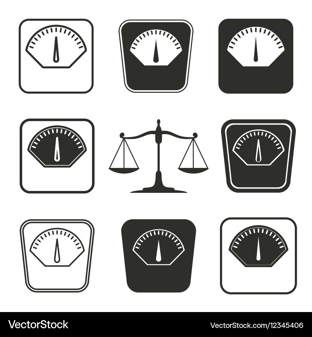 Scale icon set Royalty Free Vector Image - VectorStock