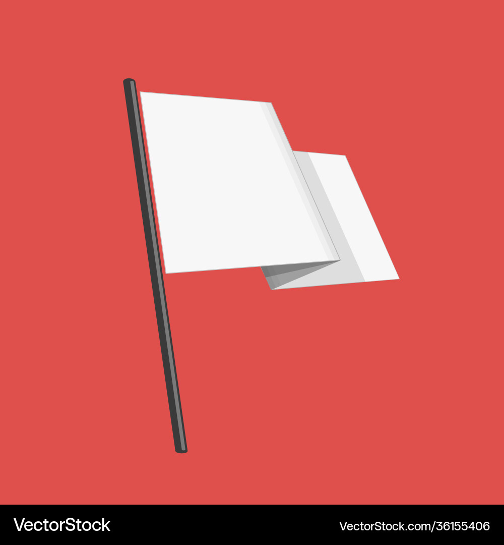 White flag Royalty Free Vector Image - VectorStock