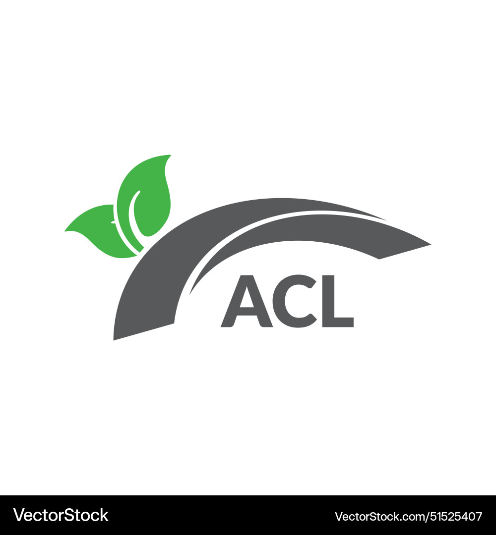 Acl letter logo design on white background Vector Image