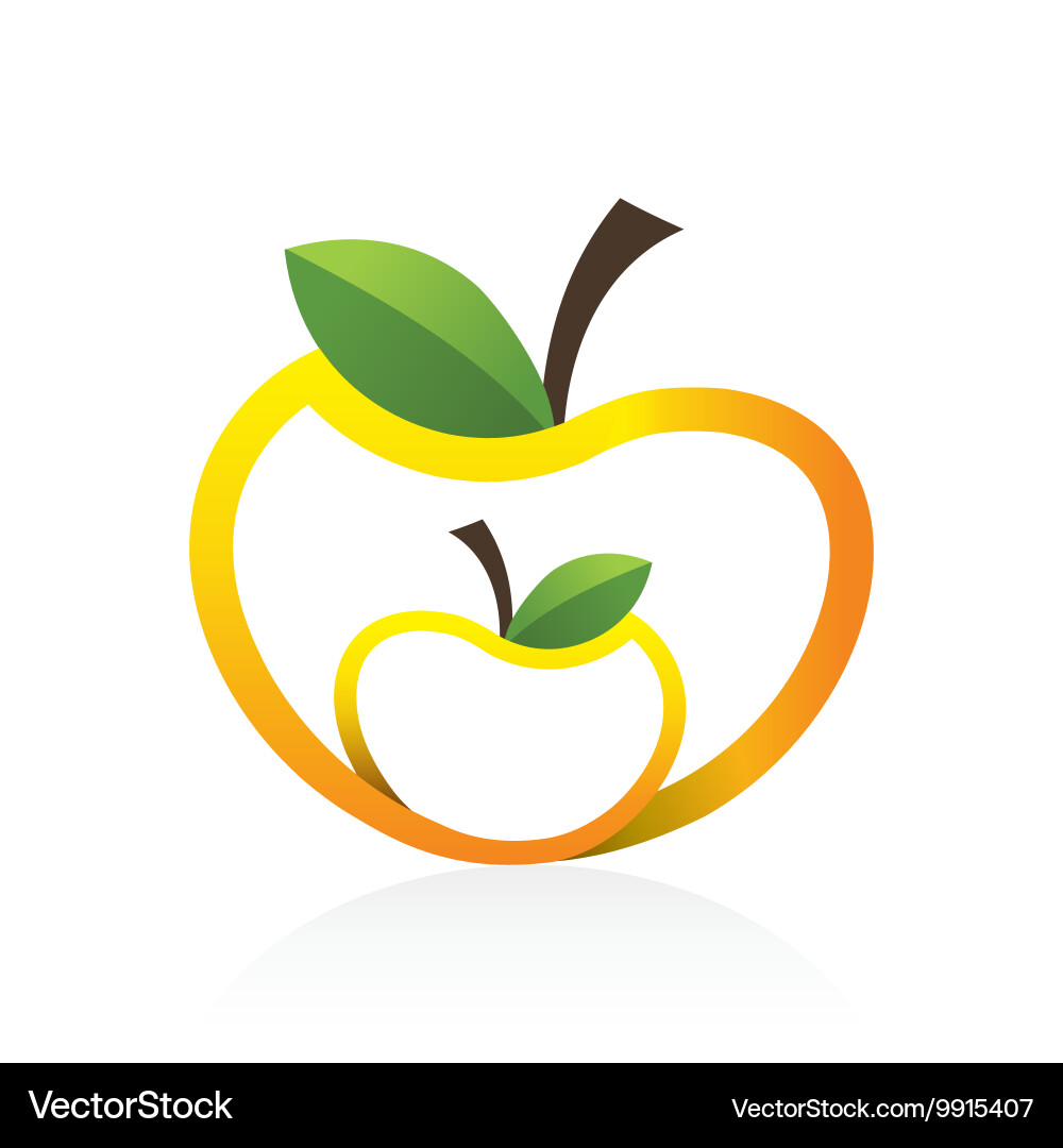 Apple icons - isolated on white background Vector Image