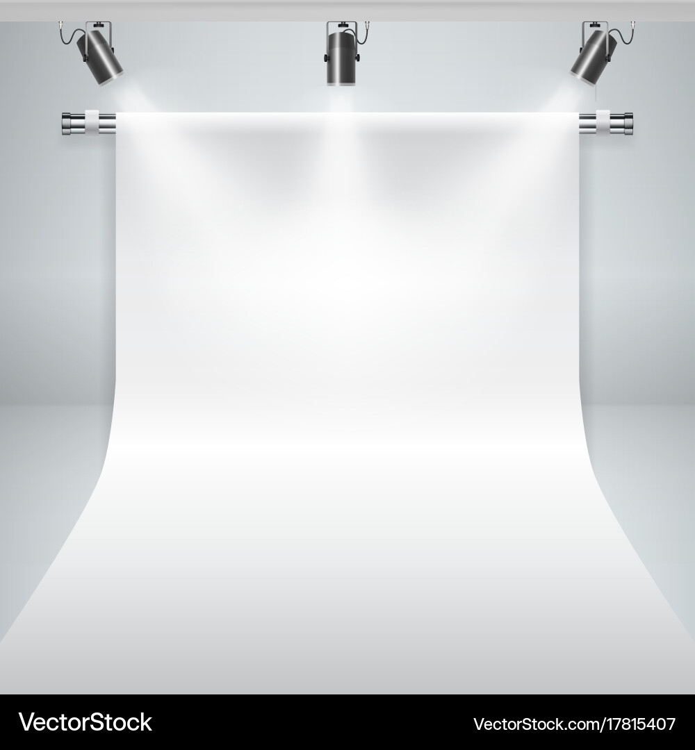 Clear Studio Backdrop - White Paper Royalty Free Vector