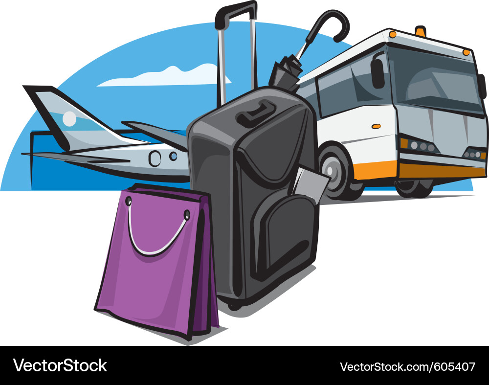 Luggage at the airport Royalty Free Vector Image