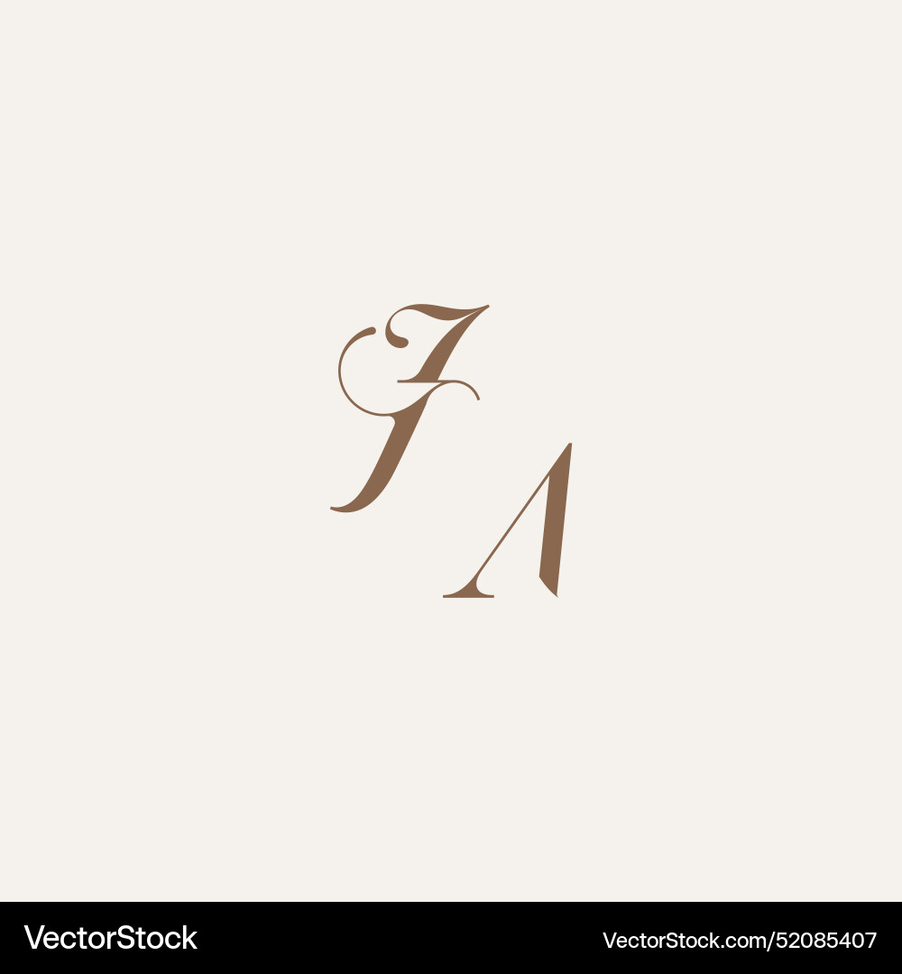 Luxury and elegant initial monogram logo letter Vector Image