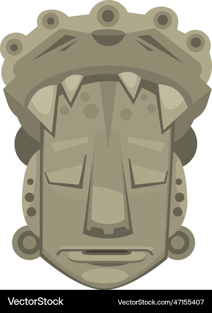 Maya civilization head composition Royalty Free Vector Image
