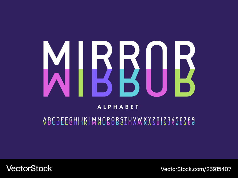 Mirrored Letters Font Photographs