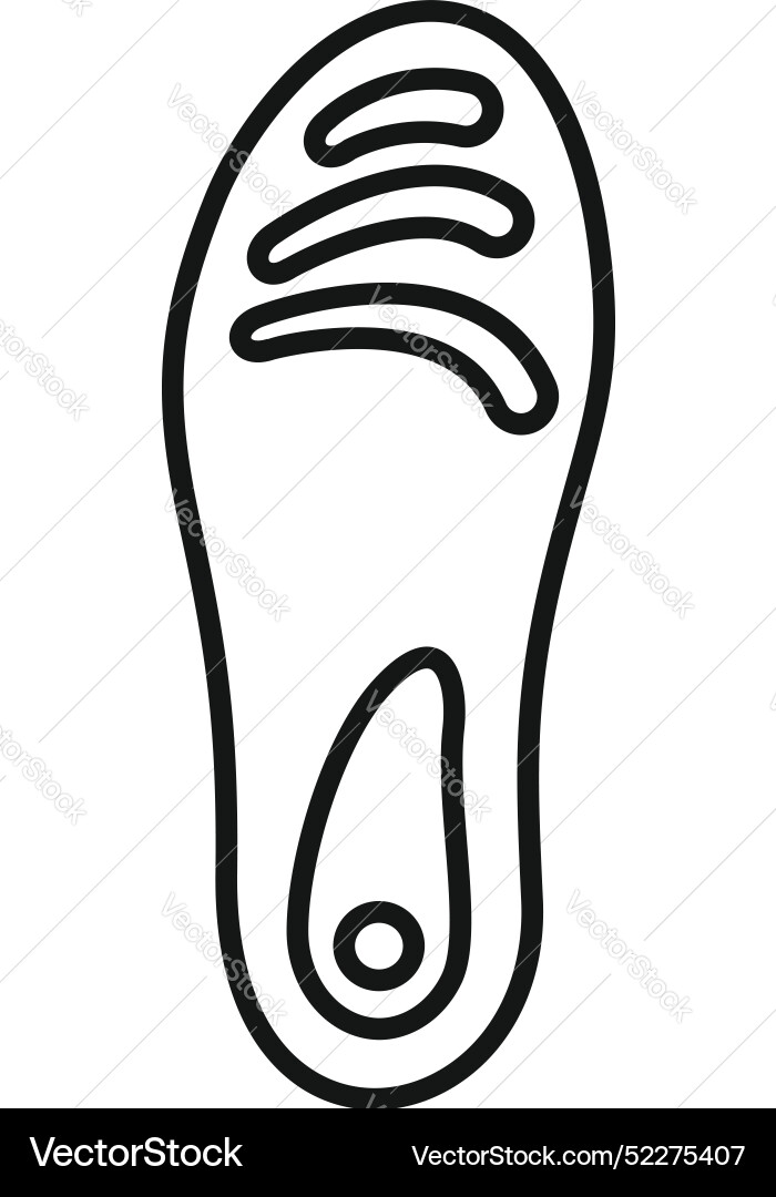 Orthopedic insole providing arch support Vector Image
