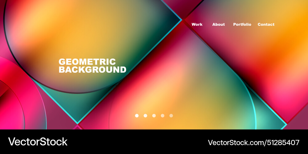 Round squares circles with fluid gradients Vector Image