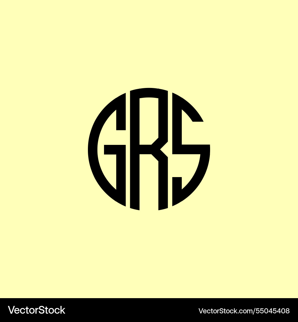 Creative rounded initial letters grs logo Vector Image