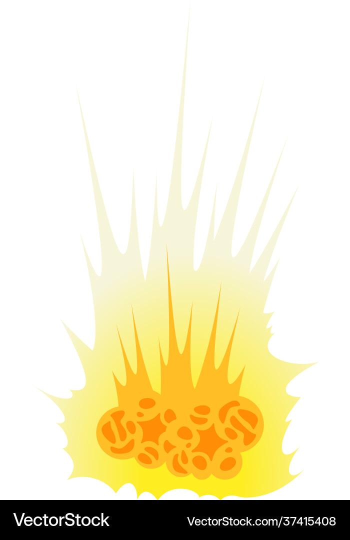 Flame explosion bomb composition Royalty Free Vector Image