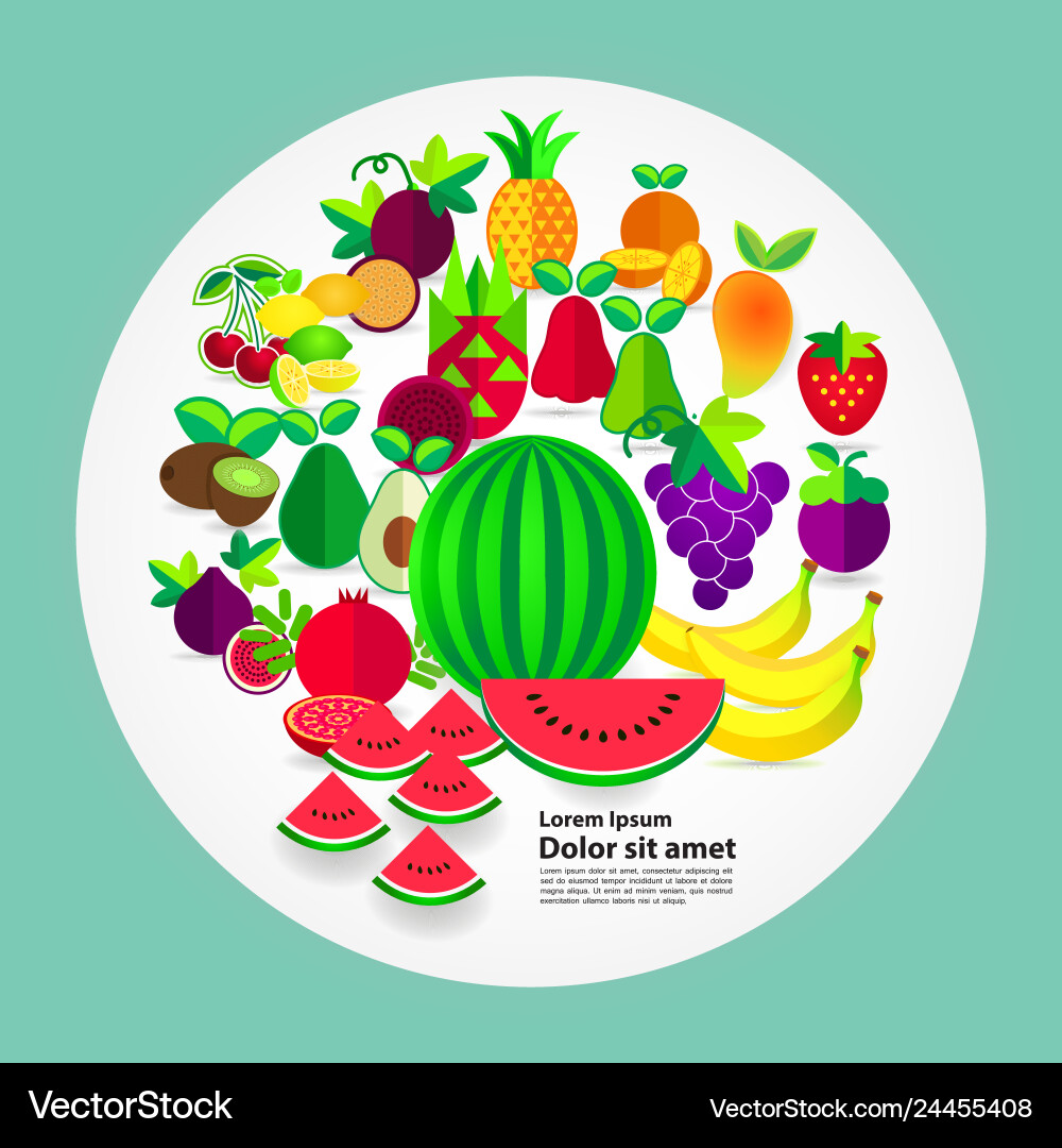 Fresh fruit from nature Royalty Free Vector Image