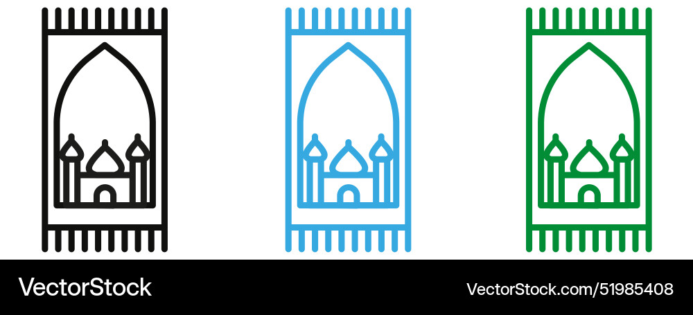 Islamic prayer mat icon ideal for religious Vector Image
