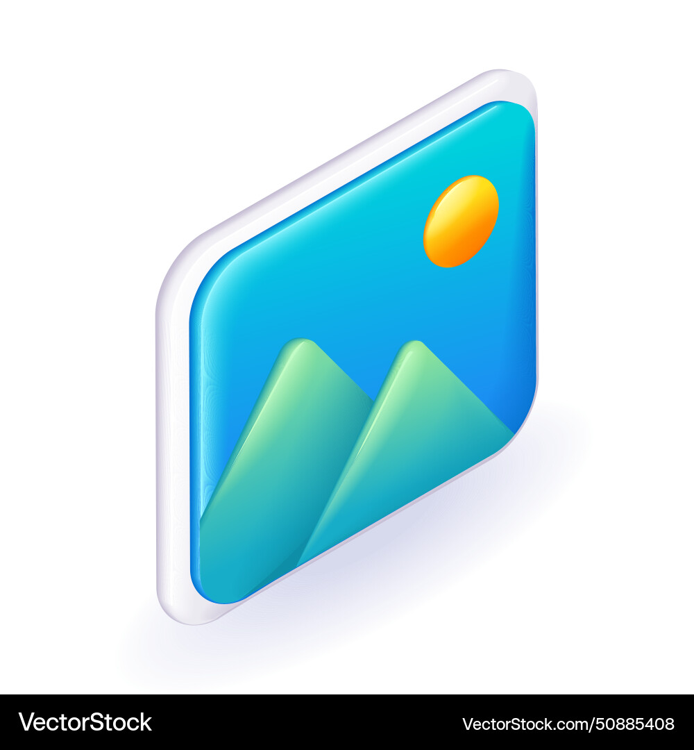 Isometric 3d icon image picture Royalty Free Vector Image