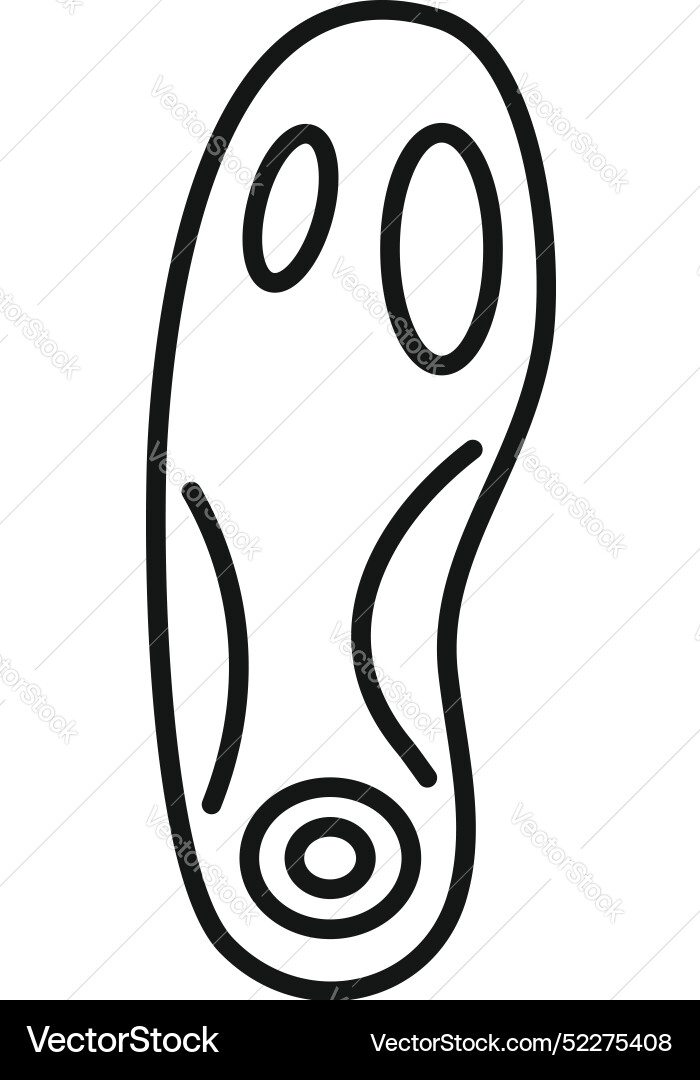 Orthopedic insole providing arch support Vector Image