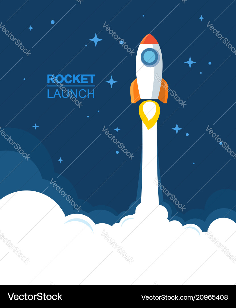 Rocket Startup Concept Royalty Free Vector Image