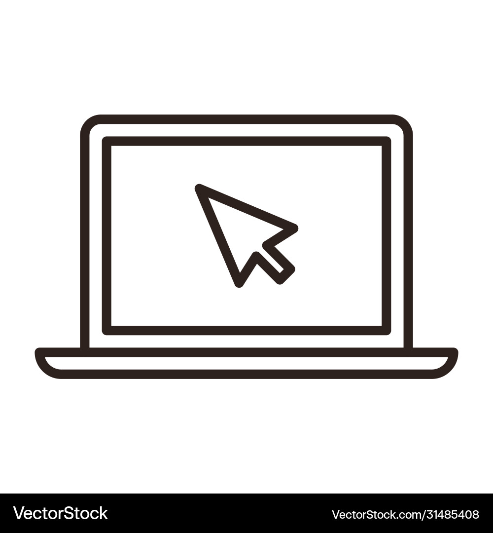 Touch screen and cursor icon Royalty Free Vector Image