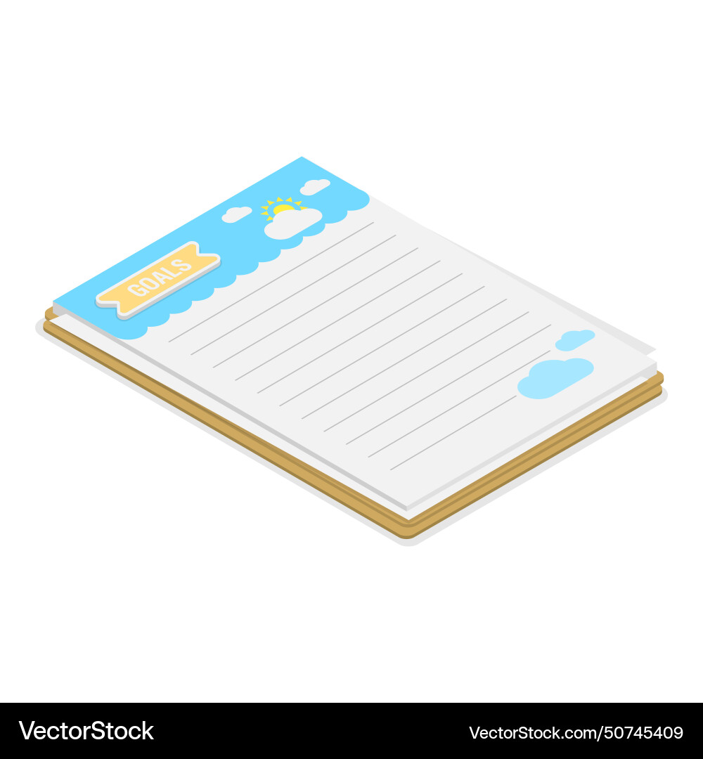 3d isometric flat set of organized Royalty Free Vector Image