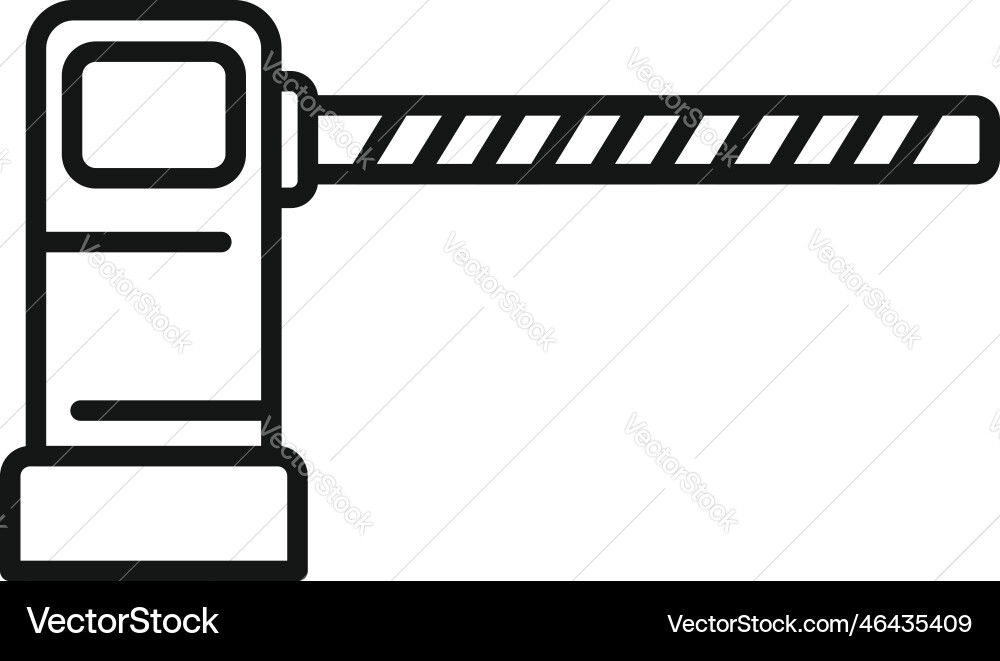 Access barrier icon outline automatic gate Vector Image