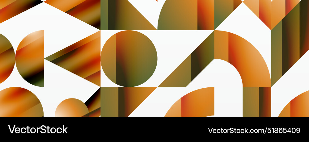 Assorted geometric shapes unite in a minimalistic Vector Image